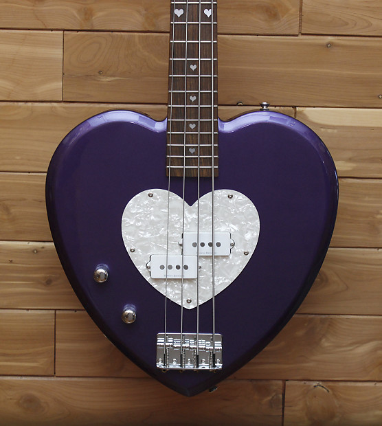 Daisy Rock 4 String Bass Heart Left Handed - Purple - | Reverb Canada