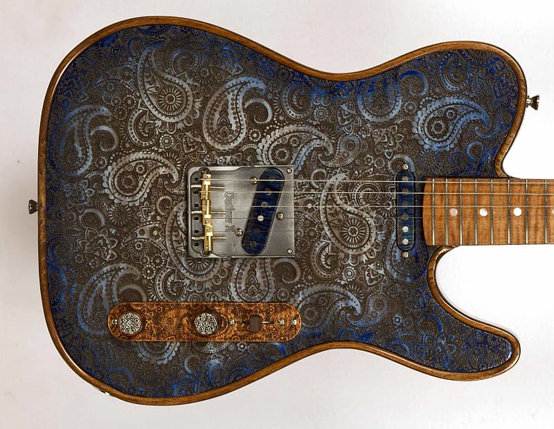Walla Walla Guitar Company Blue Sunset Paisley – #230990 | Reverb