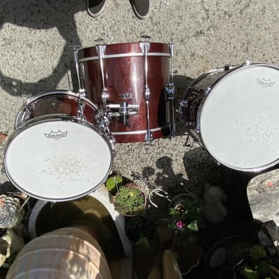 George Way 3 pc Drum Kit Mahogany Wood 18/12/14 | Reverb