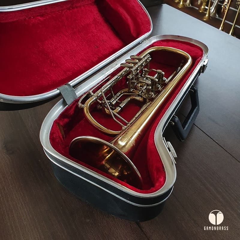 Herman Schmidt C key Rotary Trumpet Made in Germany | | Reverb