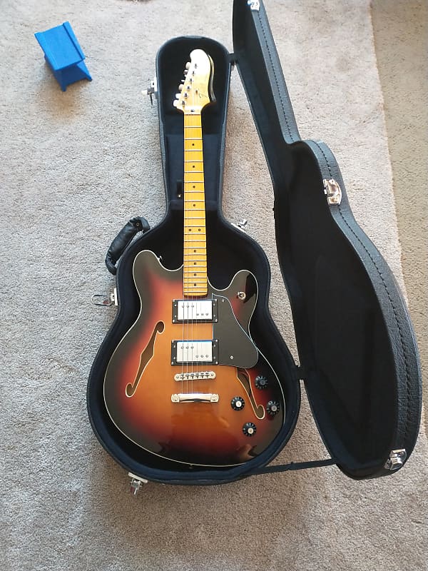 Fender Modern Player Starcaster (cv body) 3-Tone Sunburst - | Reverb