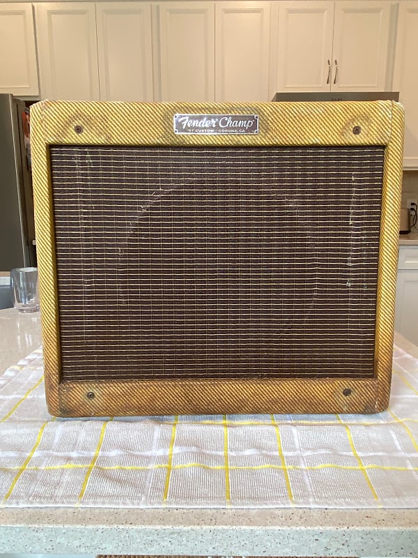 Fender custom shop 57 Champ 'SURVIVED THE FLOOD' 2018 Tweed | Reverb