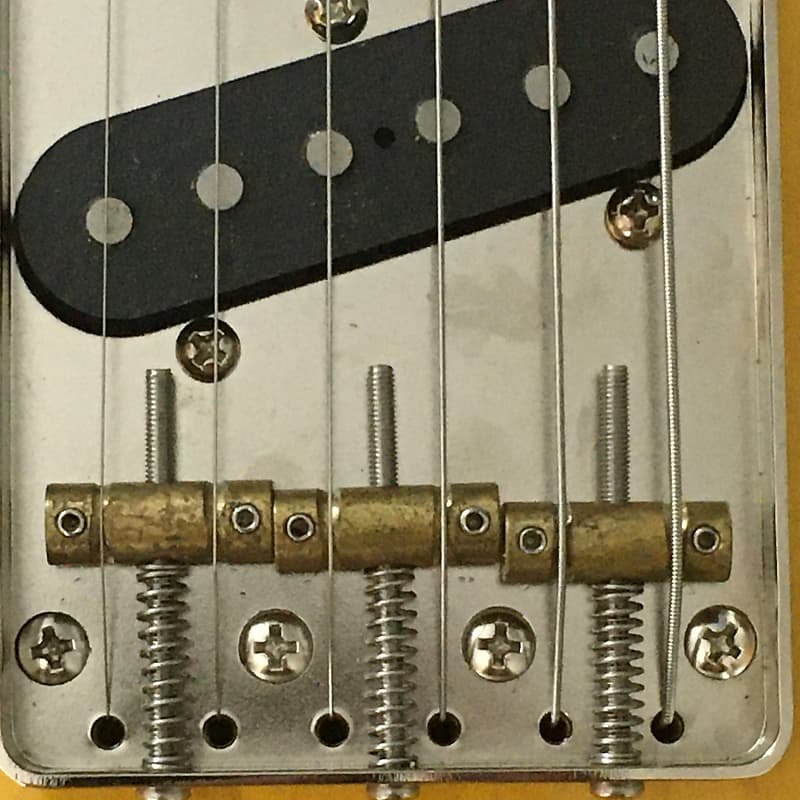 3 Tele Aged Relic Brass Saddles Notched For Vintage Fender | Reverb