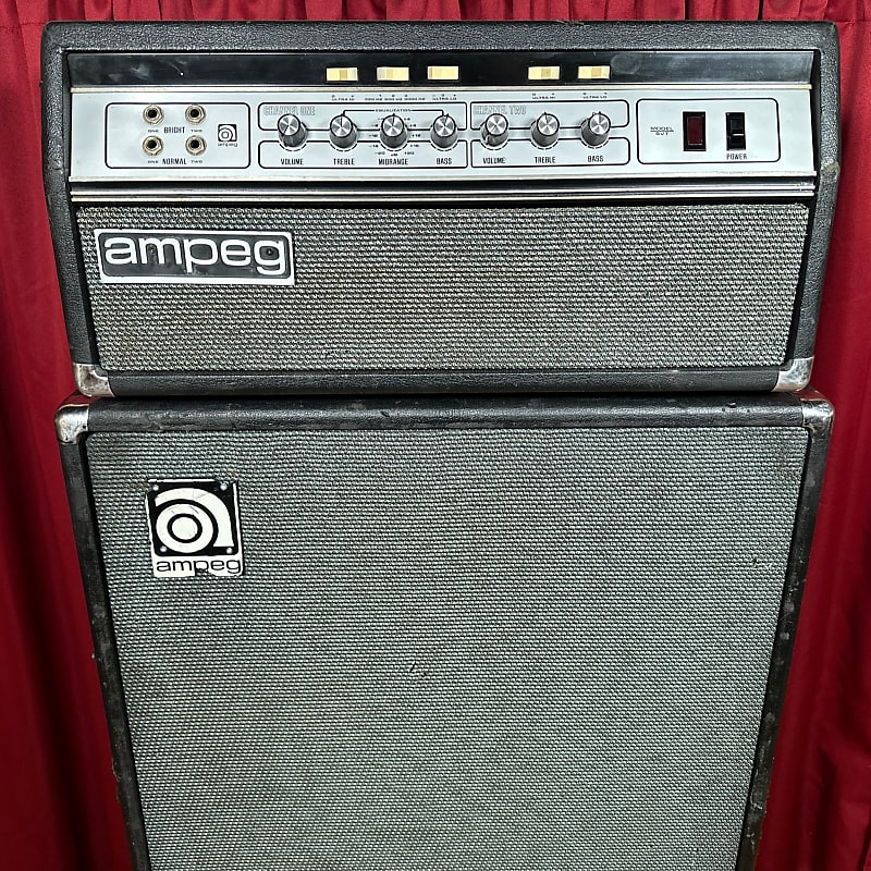 1976 Ampeg SVT 300 Watt Amplifier Head & 8x10 Cabinet | Reverb