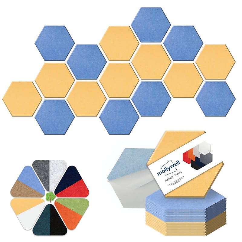 Hexagon Acoustic Panels, High Density, Sound Proofing, | Reverb
