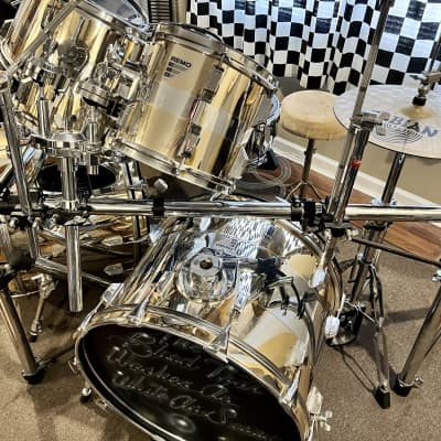 Remo Acousticon Quadura 90's - Chrome Gold Shell pack Drum | Reverb