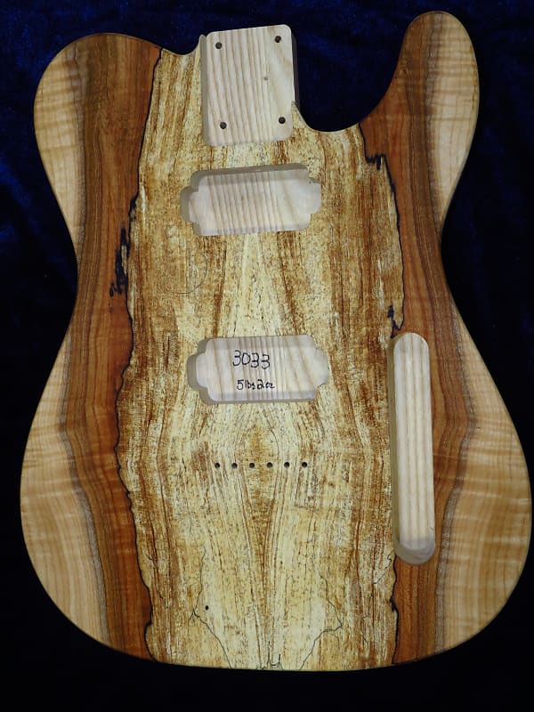 Flamed Spalted Maple Top / Swamp Ash Telecaster Tele Body HH | Reverb