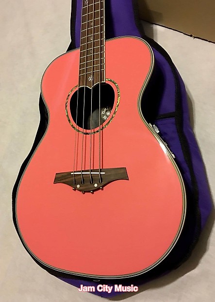 Daisy Rock Acoustic Electric Pink Bass Guitar Left hand Model | Reverb