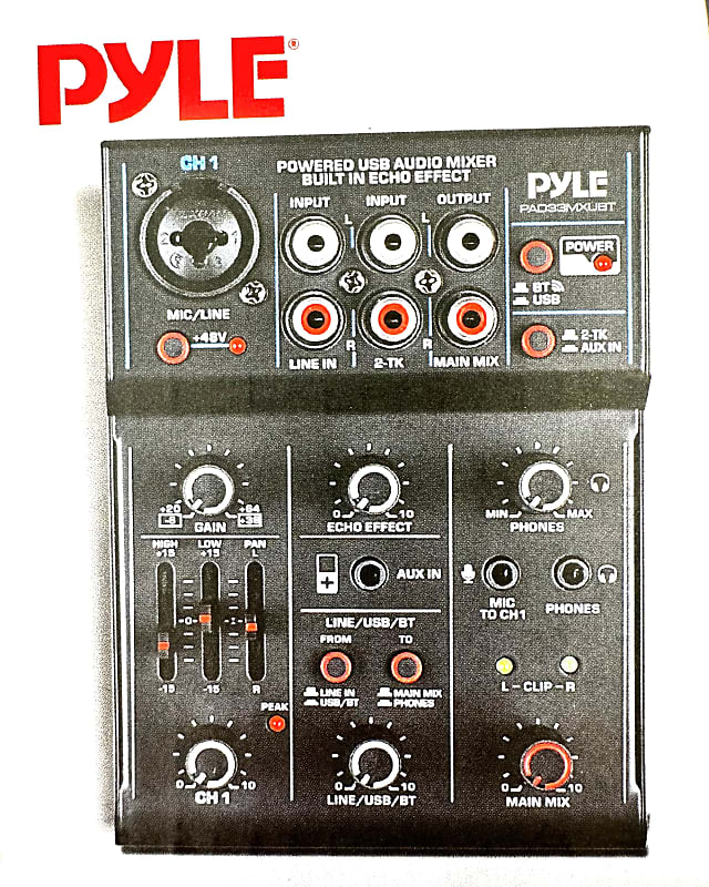 Pyle Compact BT DJ Mixer Interface PAD33MXUBT | Reverb