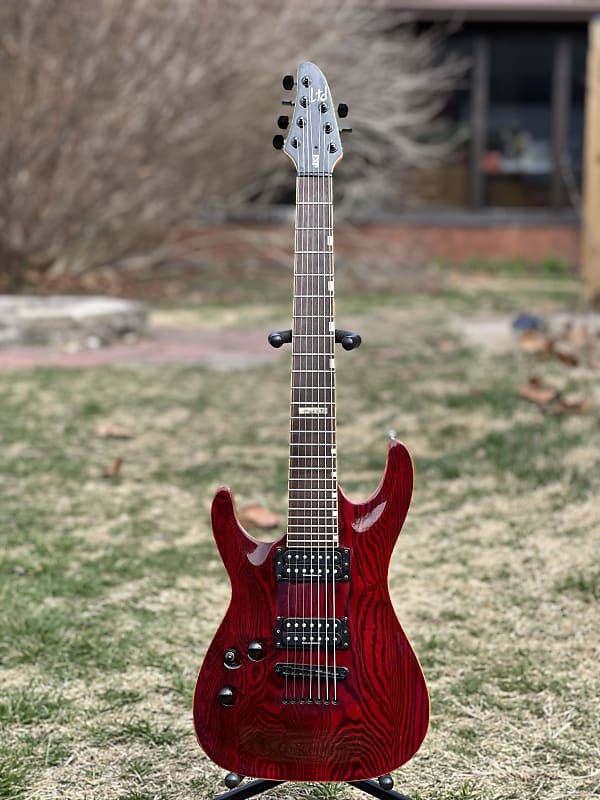 ESP LTD H-207 1999 Translucent Cherry Red | Reverb