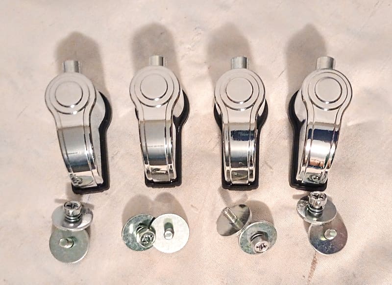 PDP/DW SPECIAL ISSUE DRUM LUGS LOT OF 4 WITH SCREWS - CHROME | Reverb