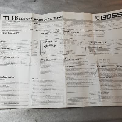 BOSS TU-8 Guitar & Bass Auto Tuner - Vintage | Reverb UK