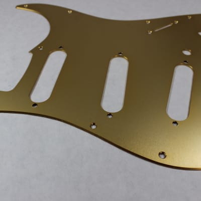 Brushed Gold Anodized Aluminum SSS Strat Pickguard- Fits | Reverb