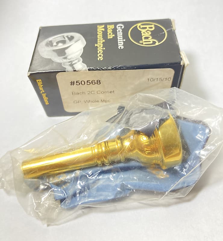 Bach 2C Cornet Mouthpiece - Gold | Reverb