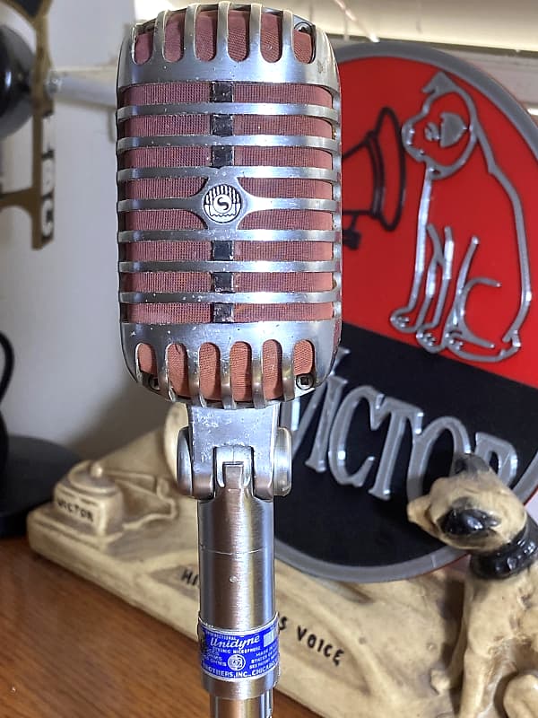 Vintage 1950's Shure 55S RIBBON Microphone, upgraded w/stand | Reverb