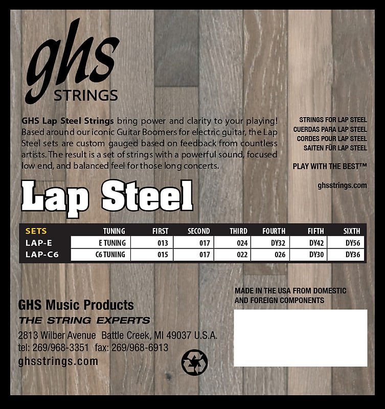 GHS Lap Steel Strings C6 Tuning | Reverb