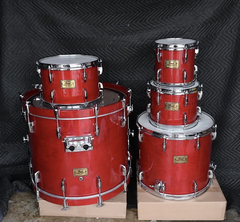 Pearl Masters custom Wine red drum kit | Reverb