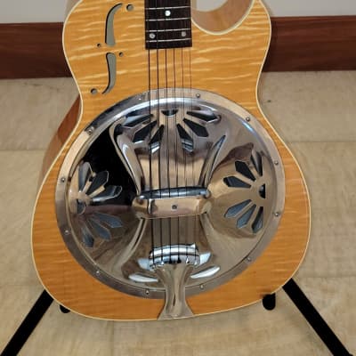 Dobro Cutaway Resonator Guitar DW90C 2001 - Figured Maple | Reverb