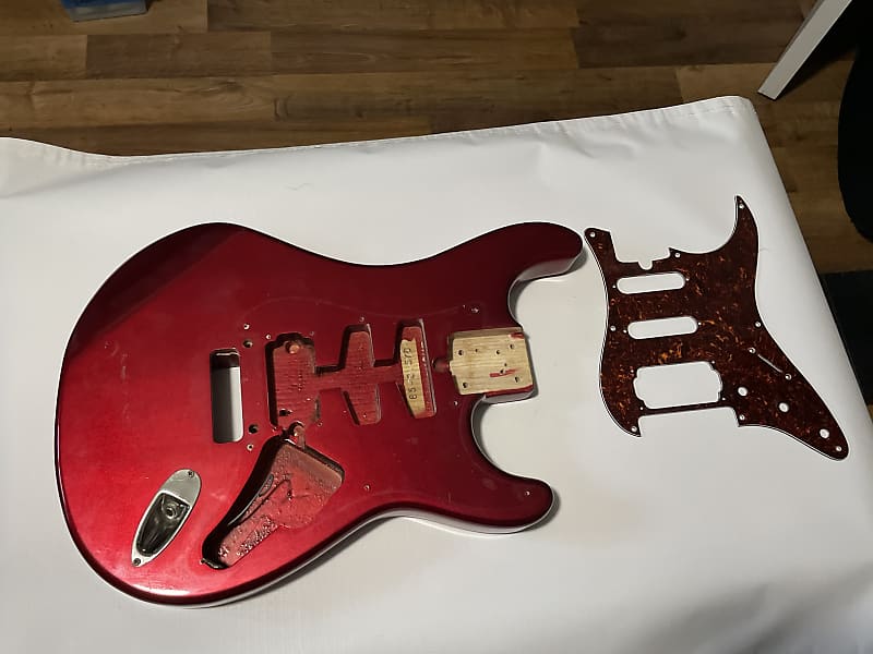 80's Japan Matsumoku Early Kramer Focus 3000 Red Guitar Body | Reverb