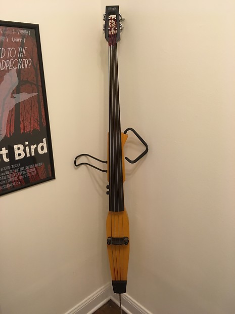 Stagg EDB-3/4RDL Deluxe Upright Bass - Honey with Gigbag | Reverb