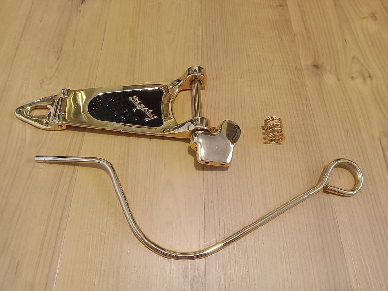 Lightly Used Bigsby B6 Gold Vibrato Tailpiece w/ Travis Arm! | Reverb