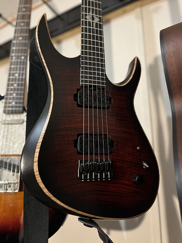 Deviant Guitars Reaper 6 R6SFH 2024 - Flame Maple red stain | Reverb