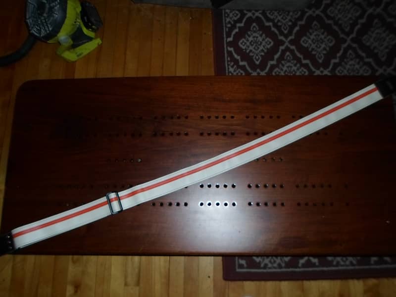 couch racer x strap white orange stripe | Reverb
