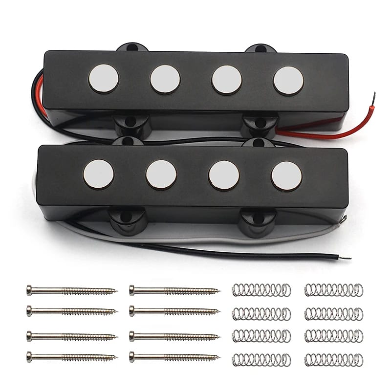 Flat Pole 4 String Jazz Bass Style Pickups Set | Reverb Australia