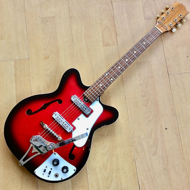 Jedson Semi acoustic 66-67 Red sunburst | Reverb UK