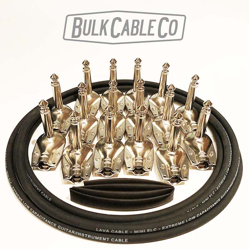 Pedal Board Cable Kit - 8 FX Cables - 12' Lava Mini ELC Cable | Reverb
