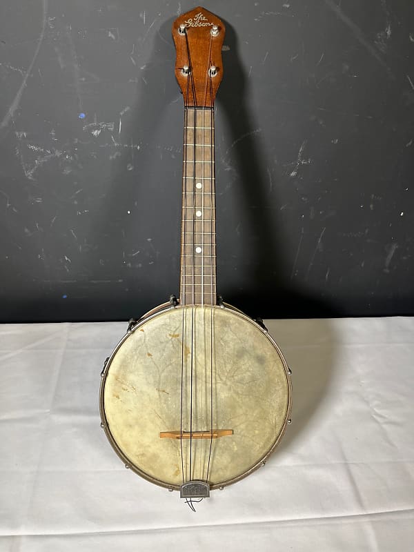 Vintage The Gibson UB-2 Banjolele from 1930s real skin head | Reverb