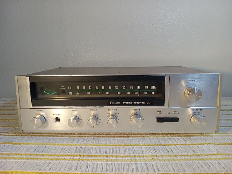 Sansui 221 Stereo Receiver Japan Vintage Silver 70s Tested | Reverb