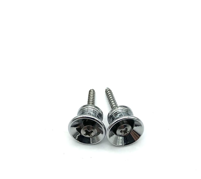 Stratocaster Telecaster Style Strap Buttons End Pins Chrome | Reverb