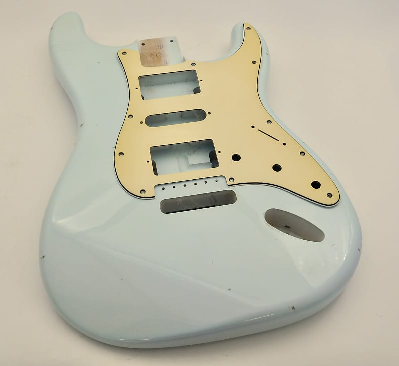 4lbs BloomDoom Nitro Lacquer Aged Relic Faded Sonic Blue HSH | Reverb