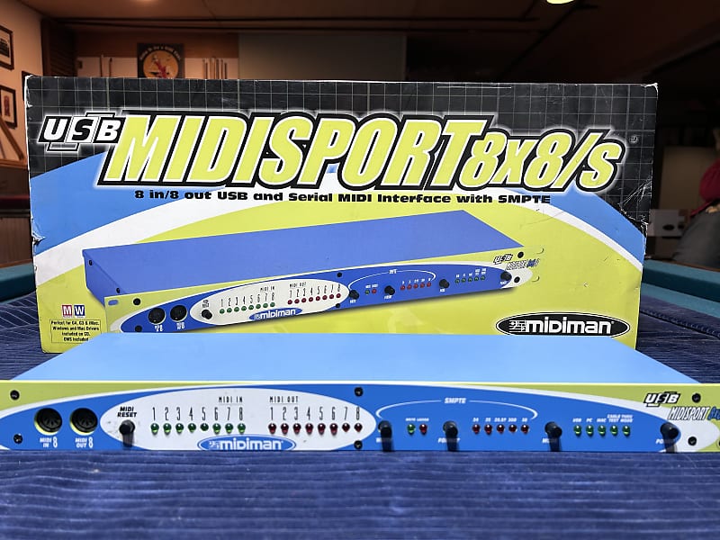 Midiman Midisport 8x8/s 2008 - Green/blue | Reverb