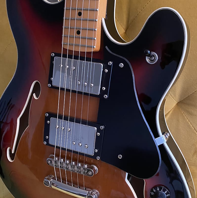 Squier Starcaster 1ply Matte Black Shell Replacement | Reverb