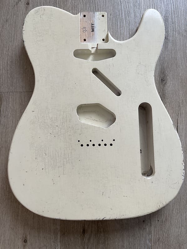 MJT Telecaster Body Vintage White Relic Tele | Reverb
