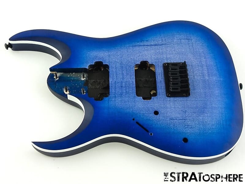 LEFTY Ibanez RGA42FM BODY & HARDWARE Flamed Maple Bound Blue | Reverb