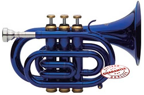 Fever Blue Pocket Trumpet With Case | Reverb