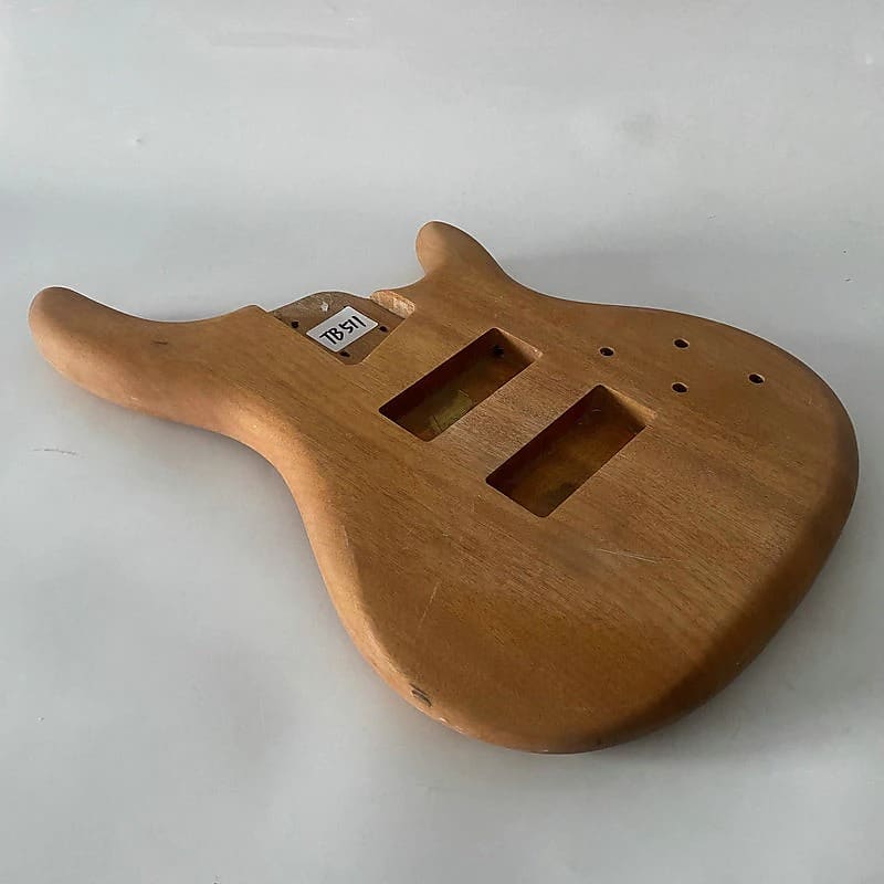 Solid Mahogany Wood 5 String Bass Guitar Solid Body DIY | Reverb