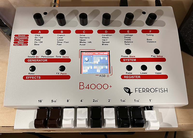 Ferrofish B4000+ Desktop Drawbar Organ Module - White ** MINT | Reverb
