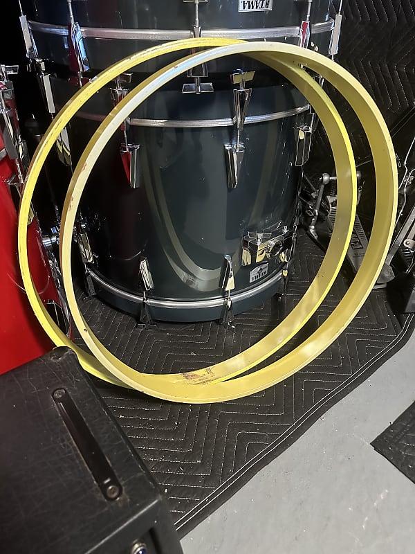 TAMA Granstar 22” Silky Yellow Bass Drum Hoops (Pair) | Reverb