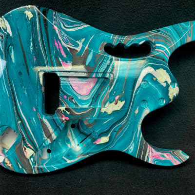 Swirled Maple LEFTY 6 string JEM style guitar body, HSH, AANJ | Reverb