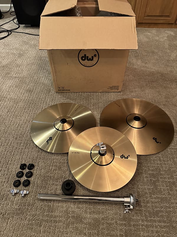 DW DWE 3-Piece Electronic Cymbal Pack 2024 - Brass | Reverb
