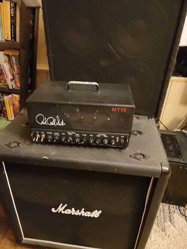 PRS mt15 2020s - black with Marshall 4x12 | Reverb