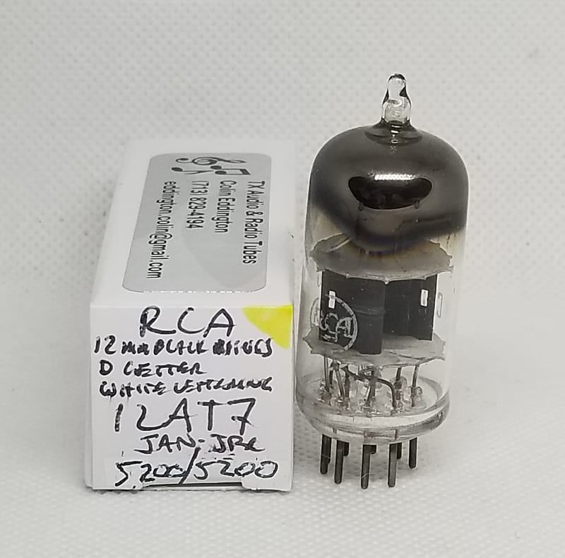 RCA JAN 12AT7 Black Plate Perfectly Balanced Single NOS 12AT7 | Reverb