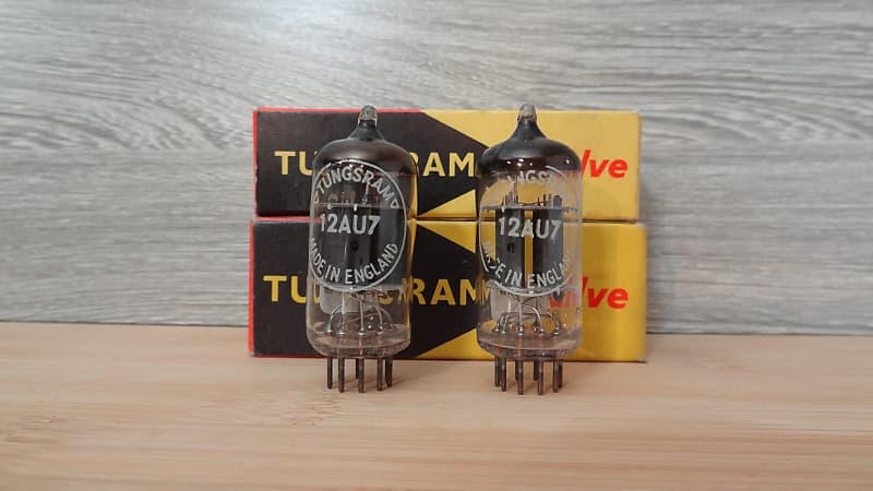 Perfect 1961 MULLARD Blackburn ecc82 12AU7 matched pair UK | Reverb