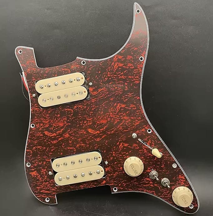 HH Red Tortoise Shell Guitar Strat Style Prewired Loaded | Reverb