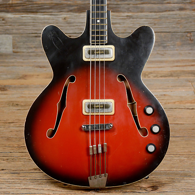 Orpheus Electric Bass Redburst 1960's | Reverb
