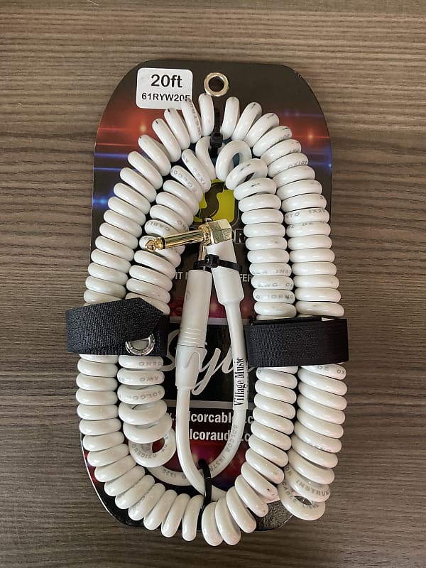 Solcor Coiled 20ft cable 2020s - White | Reverb